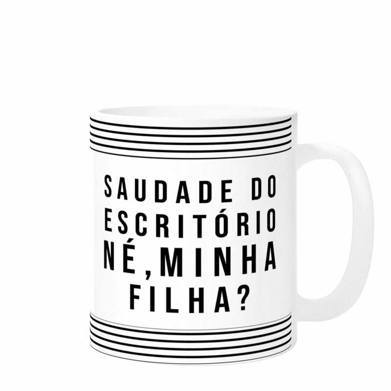 Caneca de Cerâmica Saudade né minha filha - Phooto Brasil