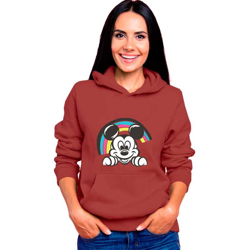 Moletom Feminino Disney Mickey Arco Iris - Phooto Brasil
